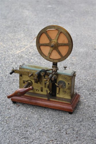Italian Morse Telegraph in Brass, 1880s for sale at Pamono