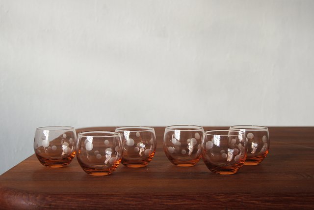 Vintage Roly Poly Glasses, 1940s, Set of 6 for sale at Pamono