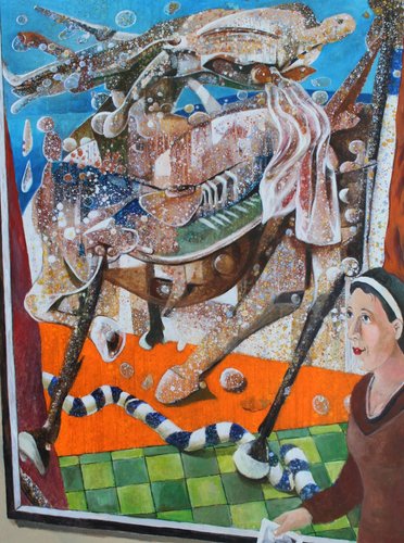 Pepe Hidalgo, Trojanisches Pferd, 2022, Acryl auf Leinwand bei Pamono kaufen