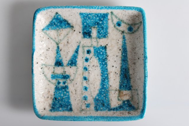 Square Ceramic Tray by Guido Gambone for Royal Copenhagen, Italy, 1950s ...