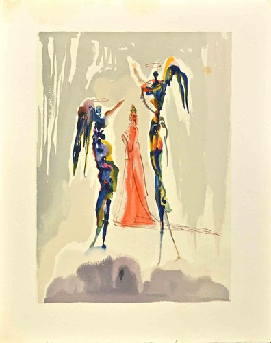 Salvador Dali, The Divine Comedy: The Angelus of the Empyrean, Woodcut ...