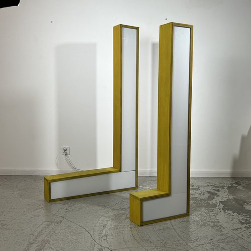 Vintage L Shaped Floor Lamps, Set of 2 for sale at Pamono