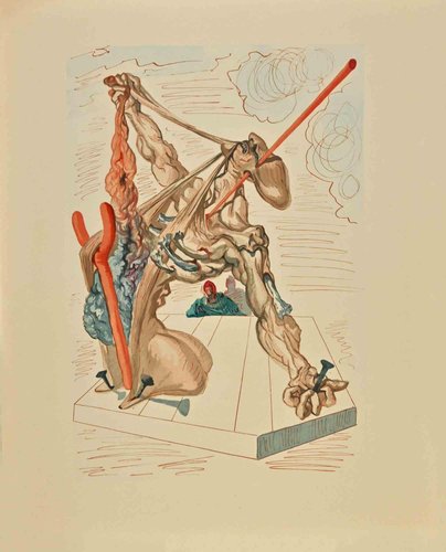 Salvador Dali, The Divine Comedy: The Falsifiers, Woodcut Print, 1963 ...