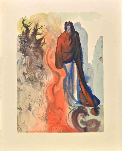 Salvador Dali, The Divine Comedy: Brunetto Latini, Woodcut Print, 1963 ...