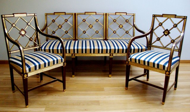 Armchairs and Sofa in Jacob Style, Set of 3 for sale at Pamono