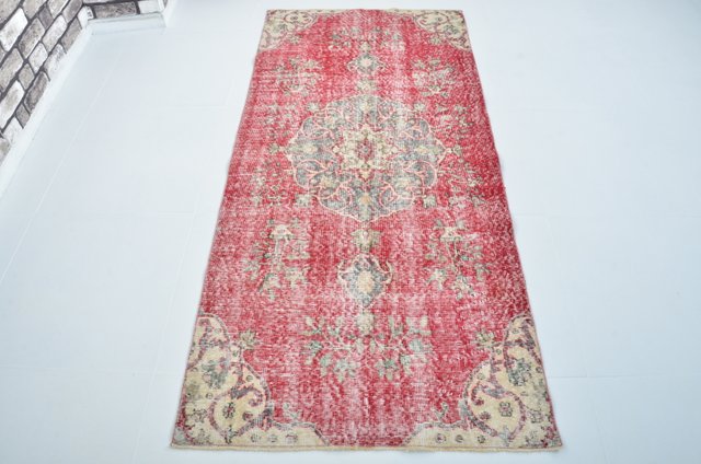 Vintage Distressed Area Rug for sale at Pamono