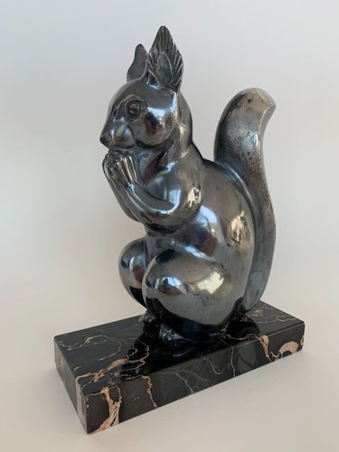 Art Deco Squirrel in Silver Regula by M Font, 1920s for sale at Pamono