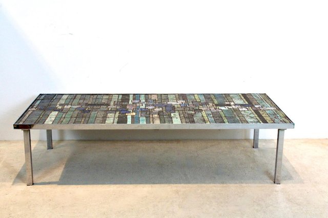 Slate Ceramic Mosaic Artwork Coffee Table by Pia Manu, 1970s for sale ... Slate Ceramic Mosaic Artwork Coffee Table by Pia Manu, 1970s for sale ...