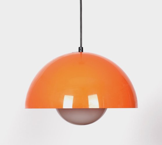 Space Age Flower Pot Ceiling Lamp, 1960s for sale at Pamono