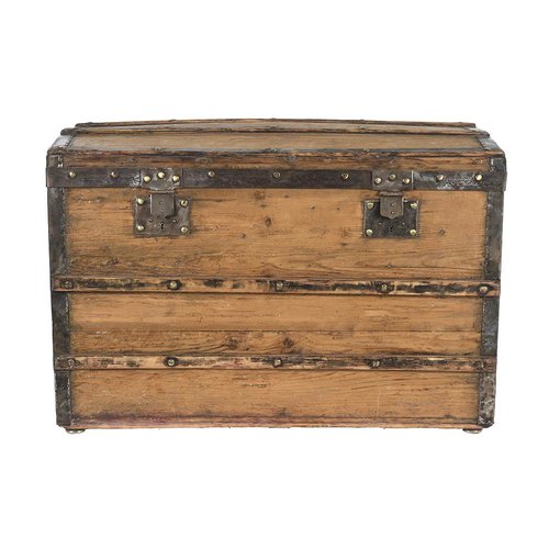 Wooden Transport Trunk, 1800s for sale at Pamono