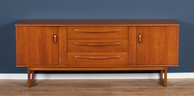 Teak Sideboard with Sleigh Legs, 1960s for sale at Pamono