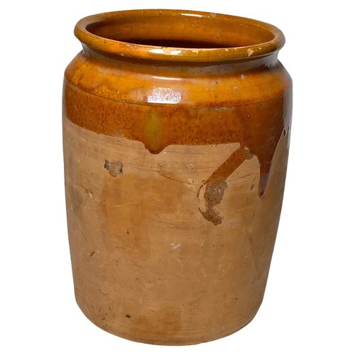 Brown Stoneware Pot, France, 1960s for sale at Pamono