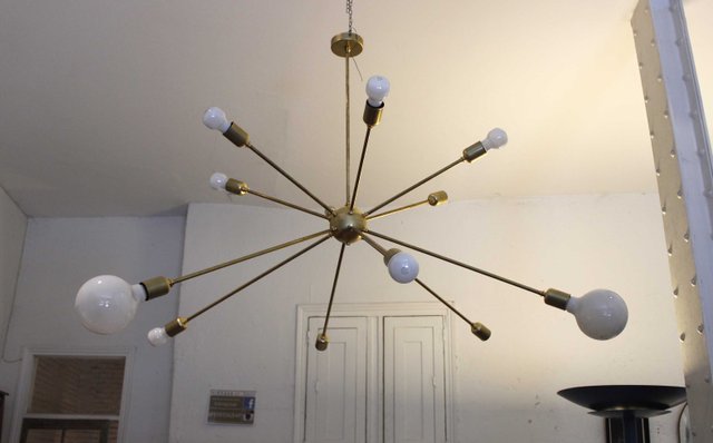 Sputnik Ceiling Light with 12 Arms by Juanma Lizana for sale at Pamono