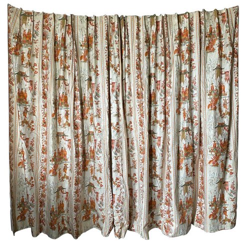 Chinesische Mandarin Vorhänge von Ramm, England, 2er Set bei Pamono kaufen