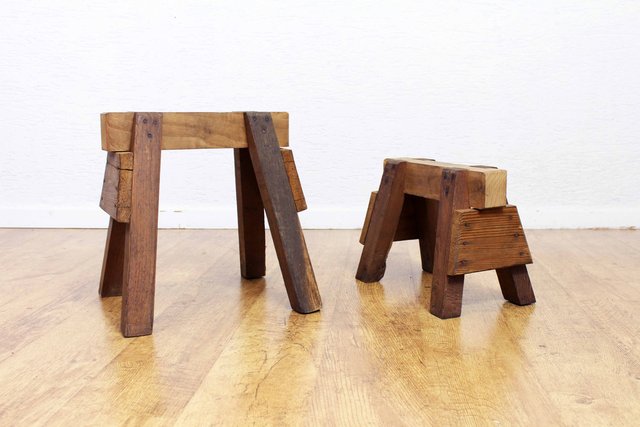 Tischböcke aus Eiche, 1930er, 2er Set bei Pamono kaufen