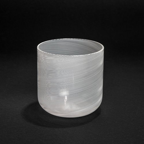 Milky glass Half Filigree vase by Carlo Scarpa for Venini for sale at ...