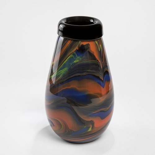 Coloured Marbled Murano Glass Vase by Missoni for Arte Vetro Murano for ...
