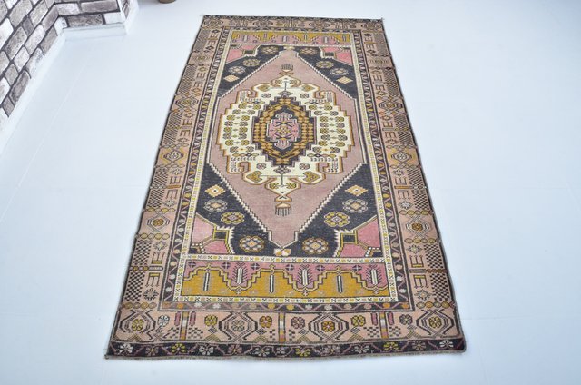 Turkish Rustic Tribal Faded Rug for sale at Pamono