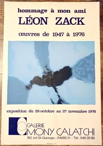 Leon Zack Exhibition Poster, 1976 for sale at Pamono