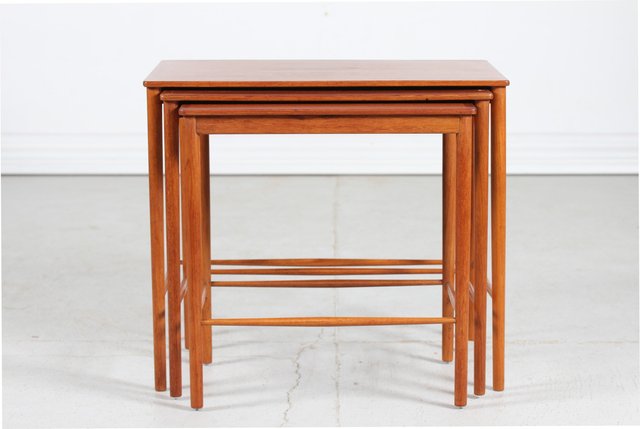 Danish Nesting Tables in Teak by Kaj Winding for P. J. Furniture, 1960s ...