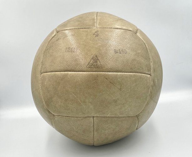 Leather Medicine Ball, Czechoslovakia, 1930s for sale at Pamono