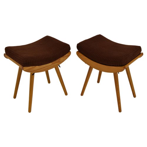 Mid-Century Hocker, 1985, 2er Set bei Pamono kaufen