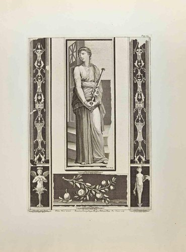 Nicola Vanni, Melpomene, Musa della tragedia, Acquaforte, XVIII secolo ...