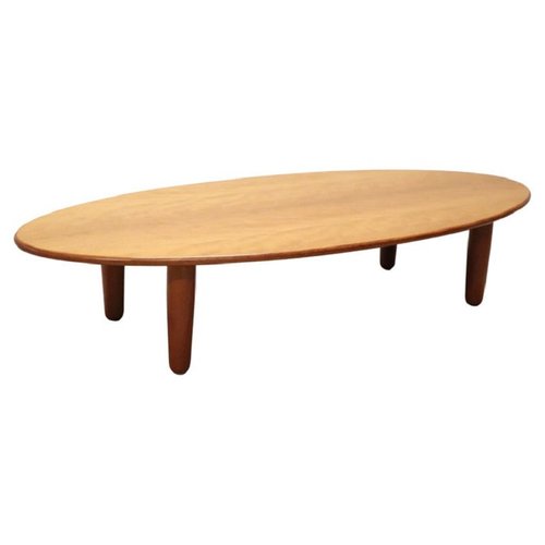 Large Oval Coffee Table by Cassina, 1980s for sale at Pamono