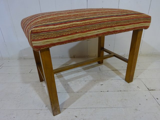 Art Deco Oak Footstool, 1920s for sale at Pamono