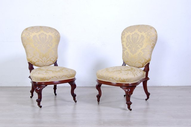 Set of Victorian British Lounge Chairs, 1890s for sale at Pamono