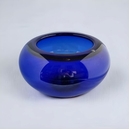 Large Cobalt Blue Crystal Bowl by Per Lütken for Royal Copenhagen ...