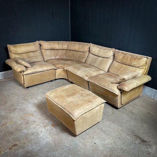 Mid Century Sand Corner Sofa