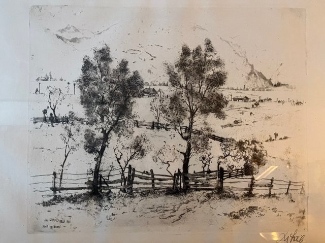 Josef Steib, Reit im Winkl, 1928, Etching for sale at Pamono