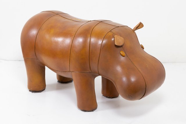 Leather Hippo by Dimitri Omersa, 1960s for sale at Pamono
