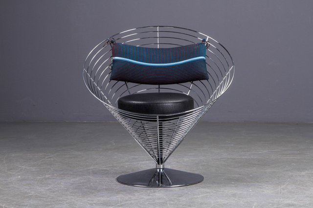 Silver Wire Cone Chair by Verner Panton for Pluslinie, 1970s for sale ...