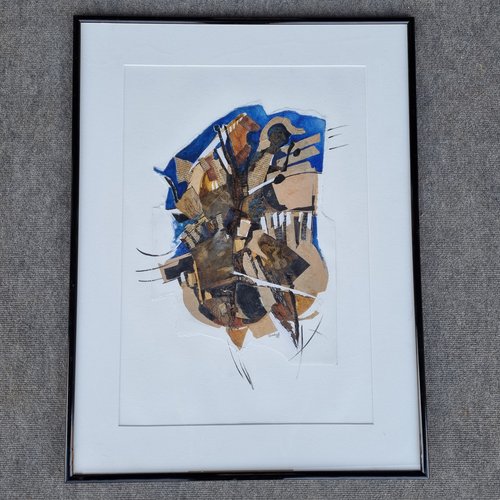 Philippe Vincendeau, Abstrakte Komposition, 1993, Collage auf Papier ...