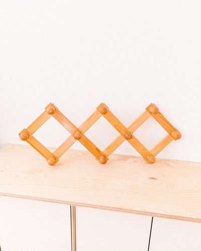 Mid-Century Wooden Coat Rack in Spruce Wood from MCM, 1960s for sale at ...