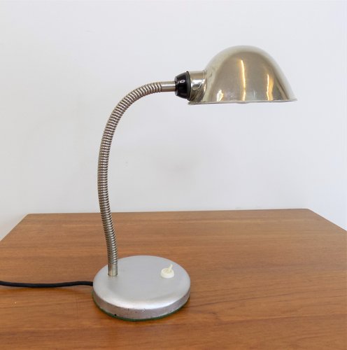 Workshop Table Lamp with Swan Neck, 1950s for sale at Pamono