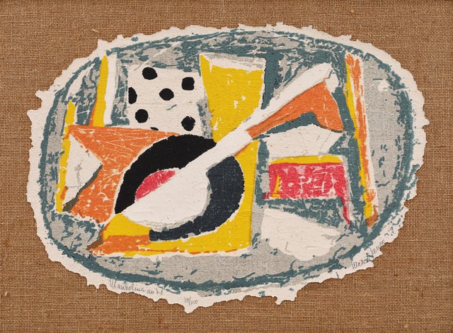 Marcel Iancu (Janco), Mandoline au Dés: Dada Composition, 1920, Plaster ...