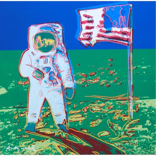 Andy Warhol, Moonwalk Blue-Green, Lithograph for sale at Pamono