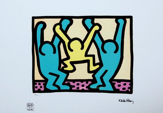 Keith Haring, Humans, Late 20th Century, Print for sale at Pamono