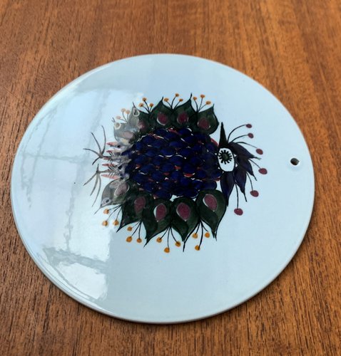 Dänischer Mid-Century Wandteller mit Crazy Bird Motiv von Beth Breyen ...