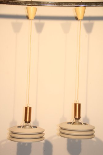Lámparas de techo danesas minimalistas de En Voss Belysning, años 50 ...