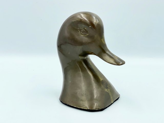 Vintage Duck Head in Brass, 1950s for sale at Pamono