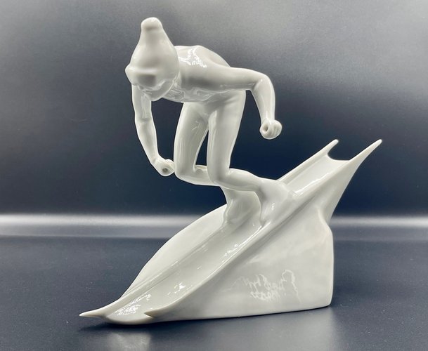 Vintage Slalom Skier Figure in Porcelain from Royal Dux, 1950s for sale ...