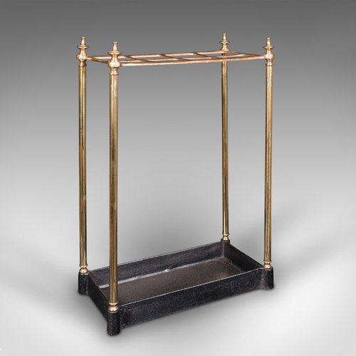 Antique English Victorian Segmented Stick Stand in Brass, 1900s for ...