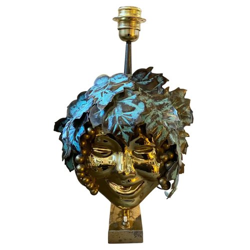 Italienische Mid-Century Modern Bacchus Tischlampe aus Messing, 1970er ...