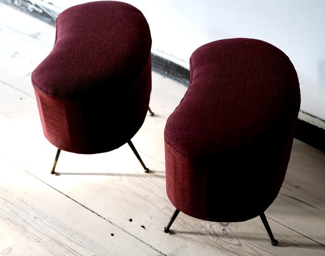 Mid-Century Stool in Kidney Form, Italy for sale at Pamono