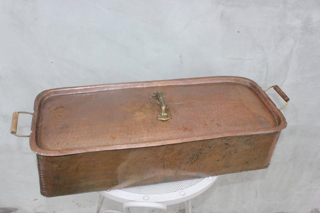 French Copper Fish Poacher with Lid, 1950s for sale at Pamono