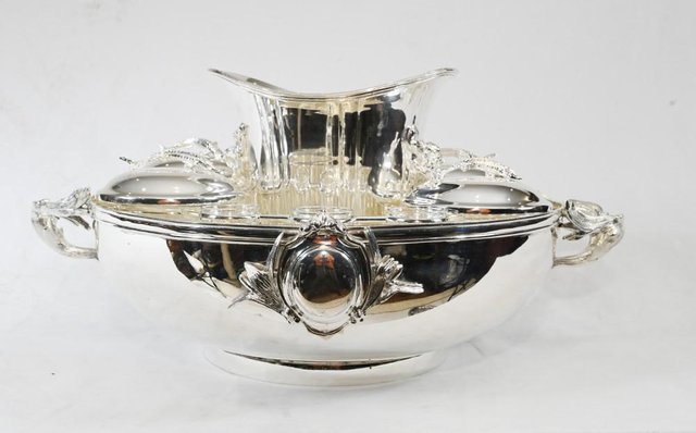 Russian Silver-Plated Caviar Server Bowl for sale at Pamono